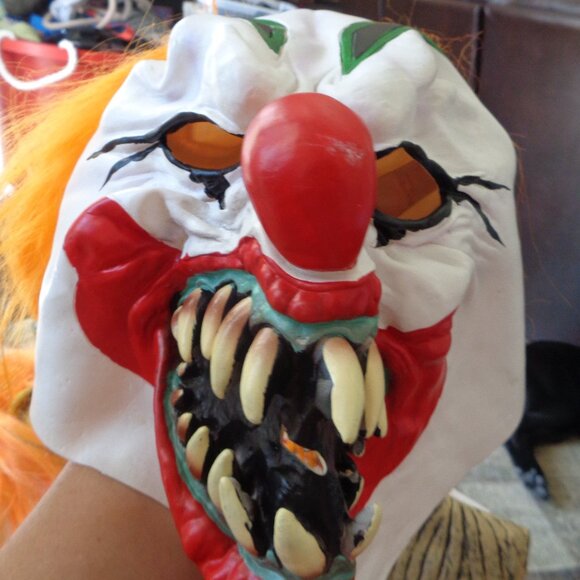 Other | Ghoulish Evil Scary Clown Rubber Face Mask Costume Accessory ...